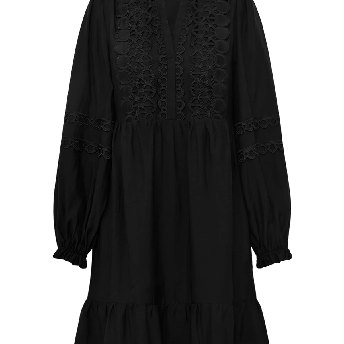 BellGO Dress Black – hvit tråd
